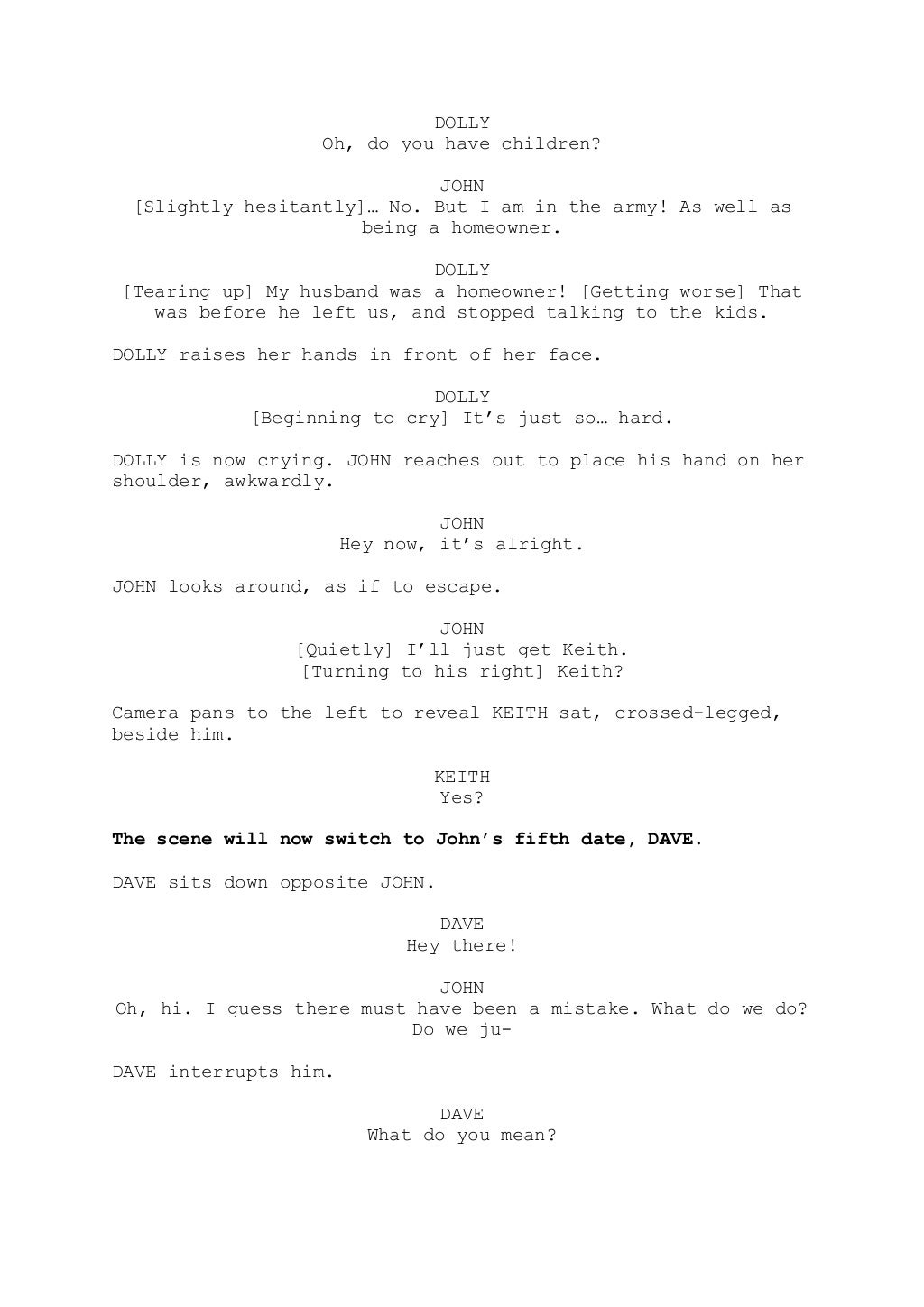 Fast Love - Comedy Short Film Script