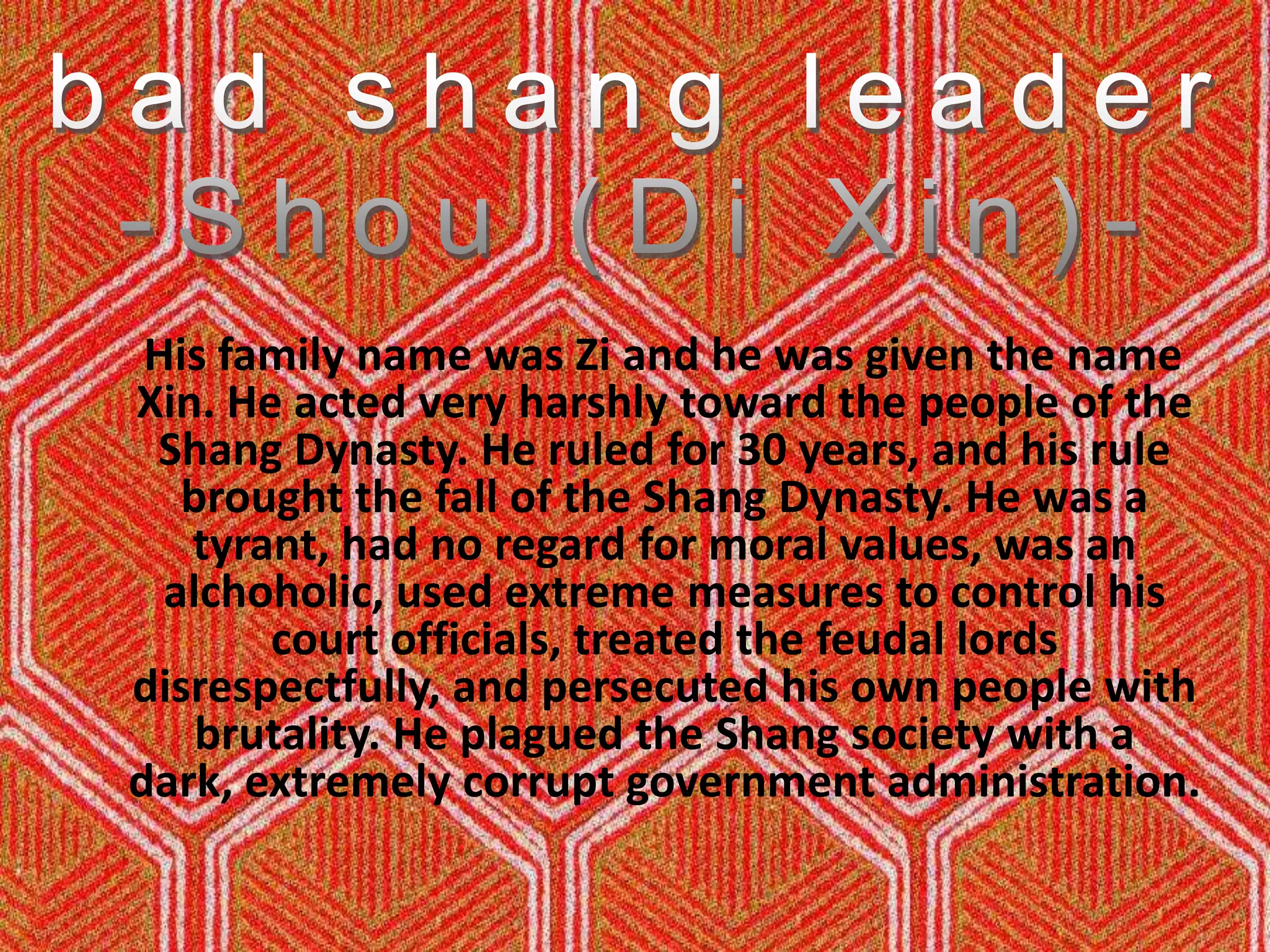 Shang Dynasty | PPT