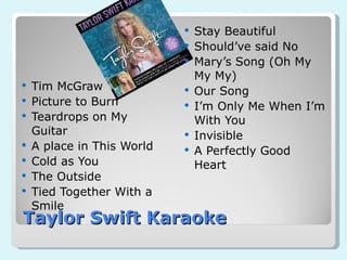 Finished Taylor Swift Power Point | PPT