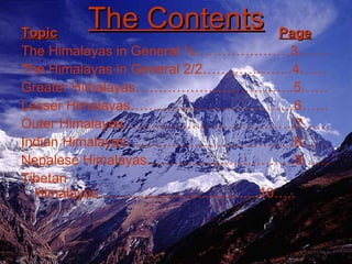 The Himalayas, Mountains And Rivers Project - Carver | PPT