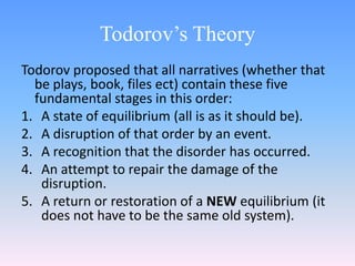 Vladimir Propp's and Tzvetan Todorov’s Narrative Theory | PPTX