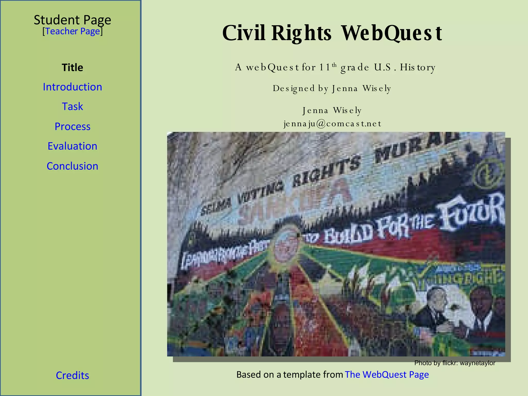 Civil Rights WebQuest | PPT