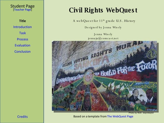 Civil Rights WebQuest | PPT | Educational Assessment | Education