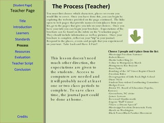 Civil Rights WebQuest | PPT | Educational Assessment | Education