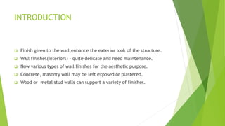 building finishes,architecture,building materials and construction | PPTX