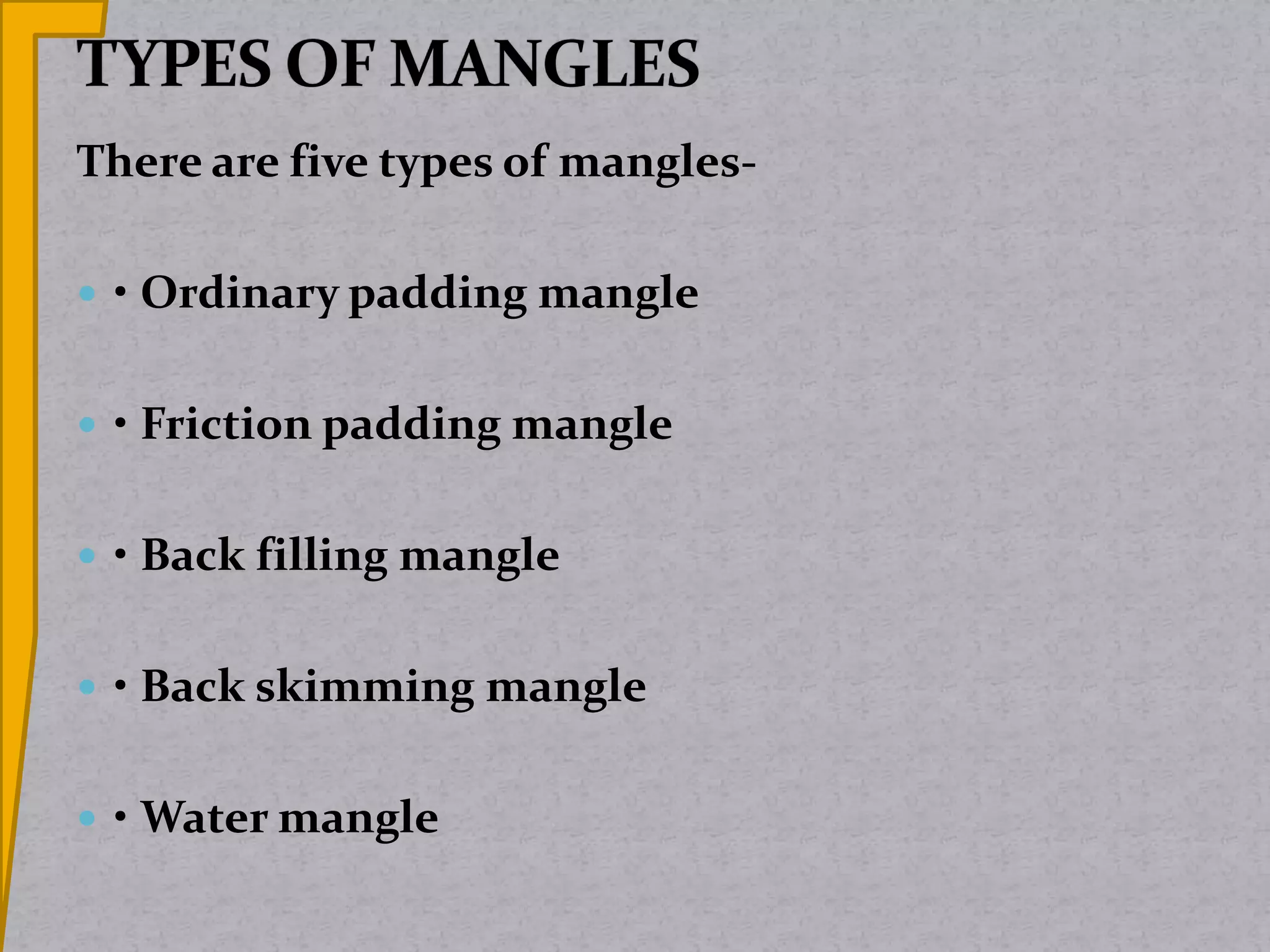 Finishing 1: Padding Mangles Stentering machine | PPTX
