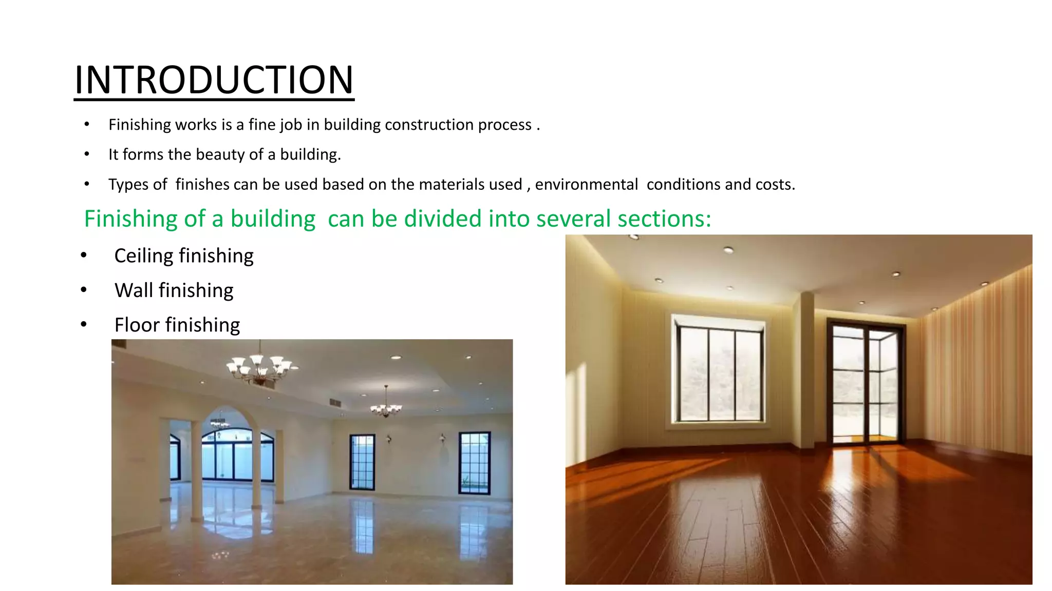 Finishing work,Construction workshop. | PPTX