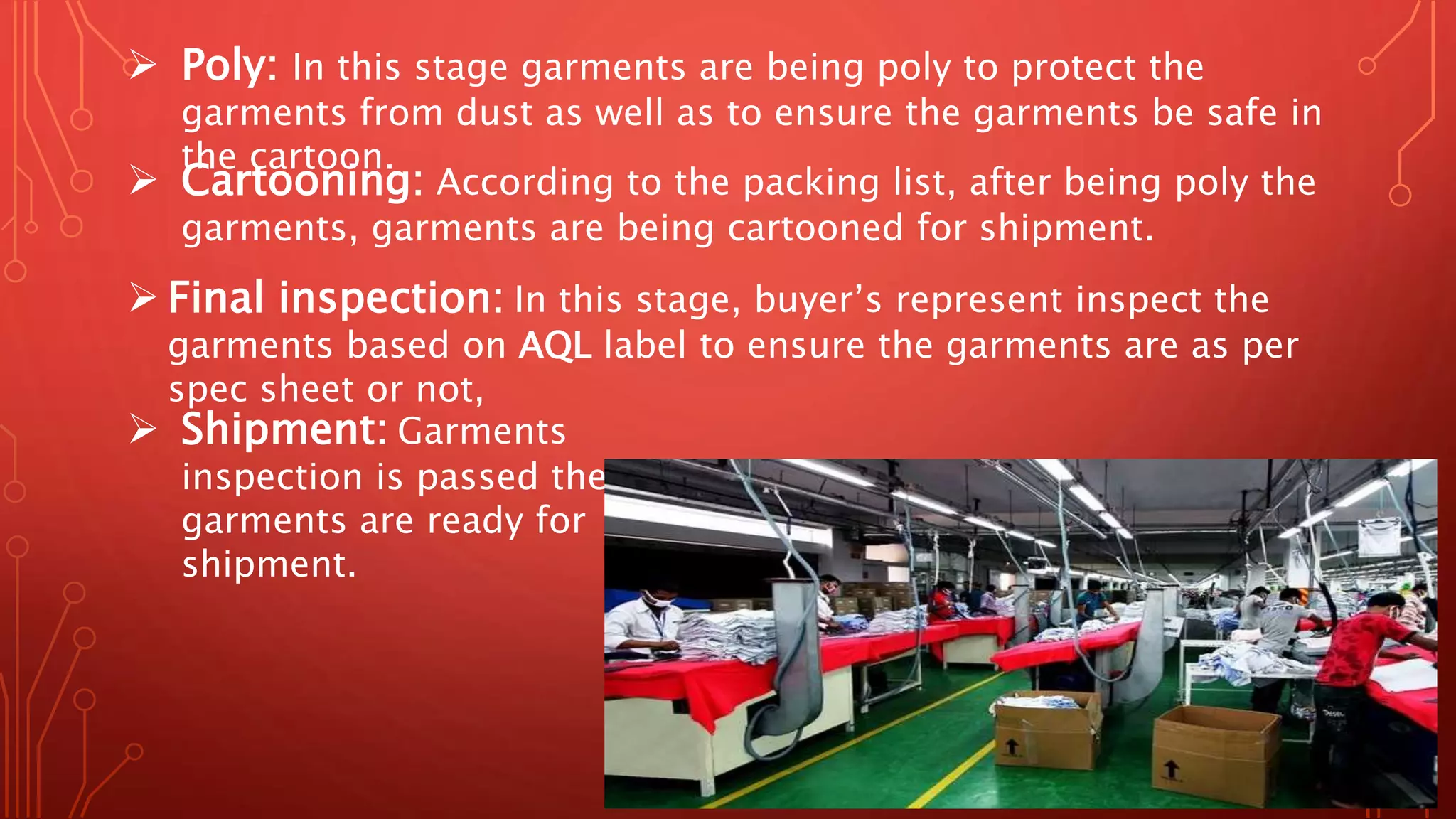 Finishing department of a garments industry | PPTX