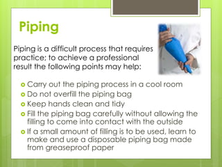 Finishing methods applied to hot and cold desserts | PPTX