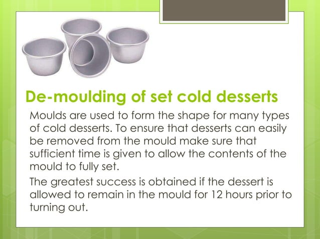 Finishing methods applied to hot and cold desserts | PPTX | Desserts ...