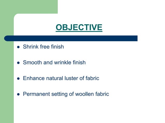 Finishing of wool | PPT