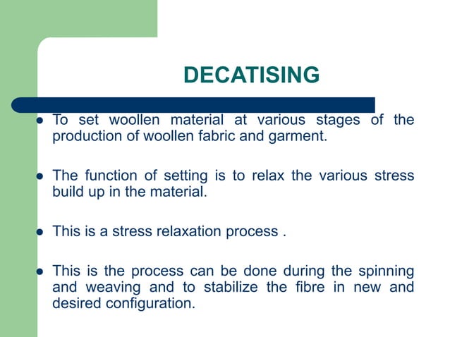 Finishing of wool | PPT