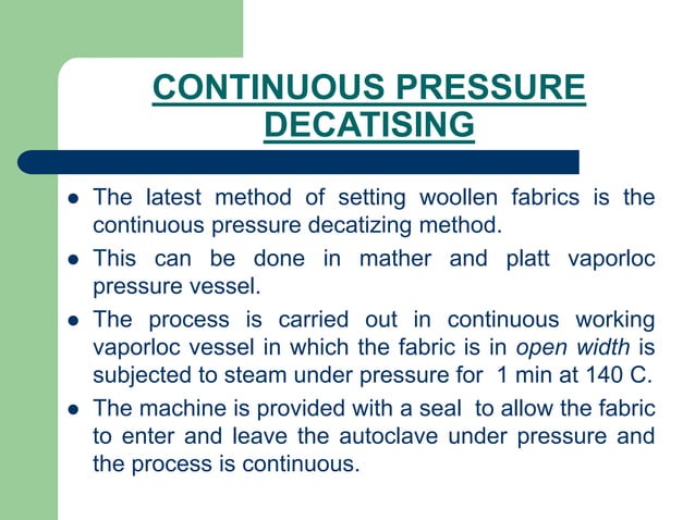 Finishing of wool | PPT