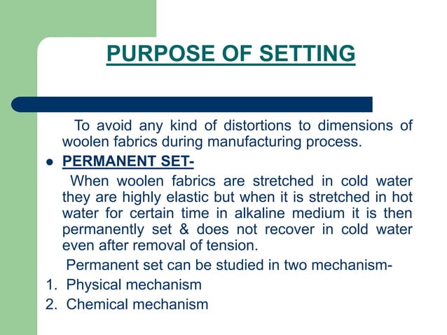 Finishing of wool | PPT