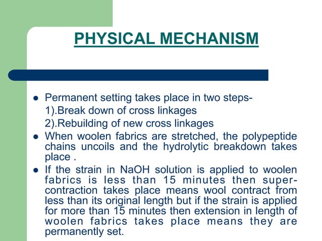 Finishing of wool | PPT