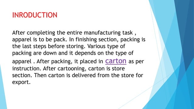 Finishing & packaging | PPTX | Women\'s Outerwear | Women\'s Clothing