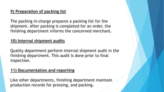 Finishing & packaging | PPTX