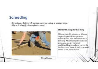 Finishing process of concrete | PDF