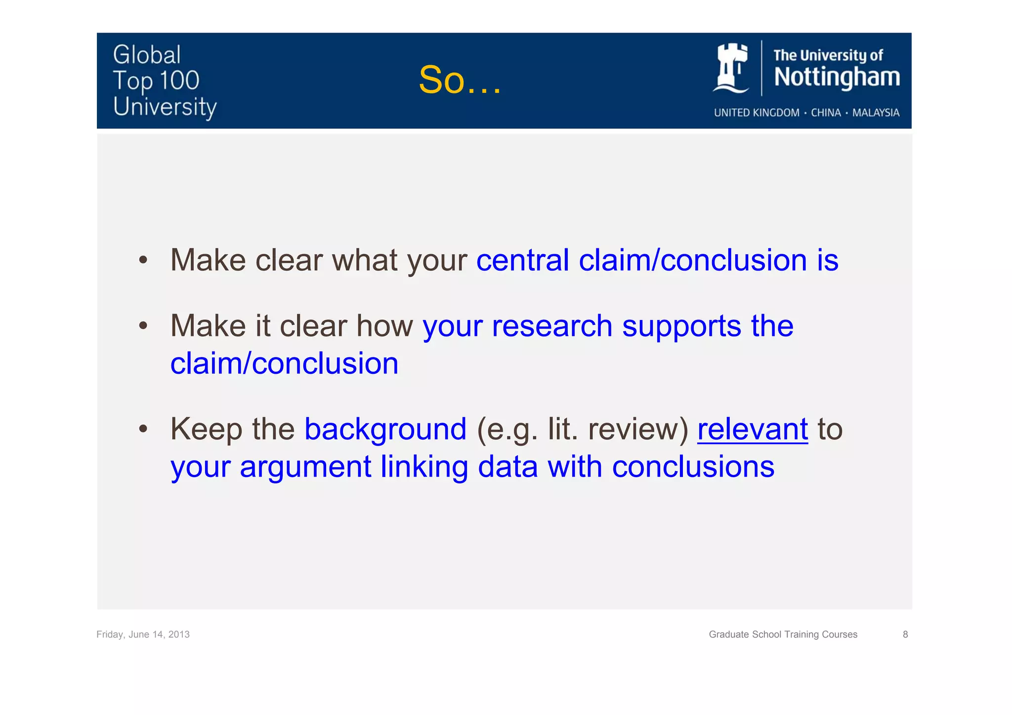 Finishing your thesis | PPT