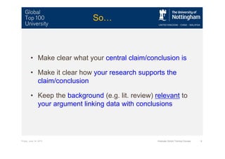Finishing your thesis | PPT