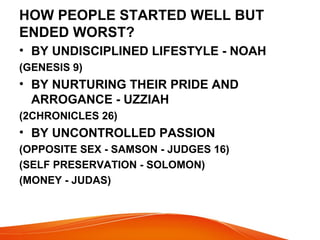 Finishing well | PPT