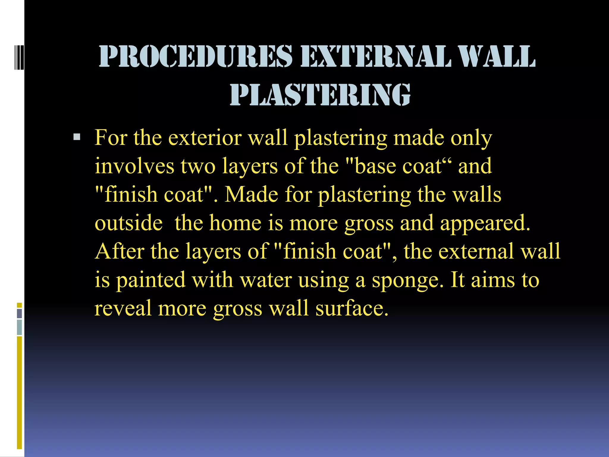 Finishing works (Building Construction) | PPTX