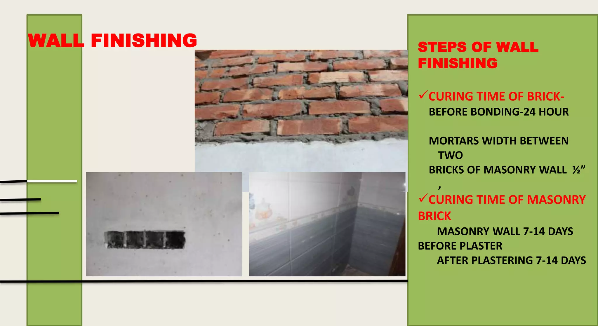 Finishing works detail of residence building | PPTX