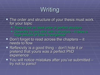 PhD Seminar 2009: finishing your PhD | PPT