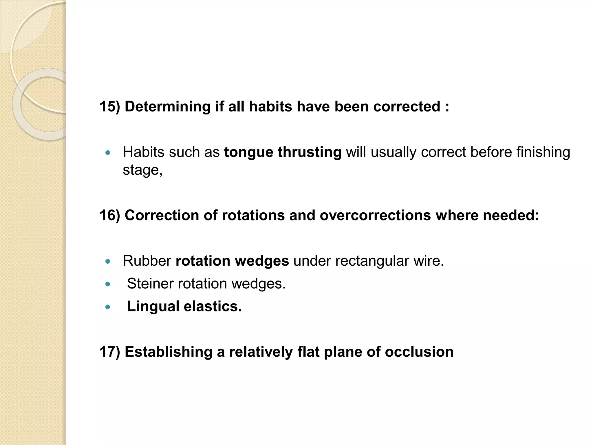finishing and detailing in orthodontics | PPTX