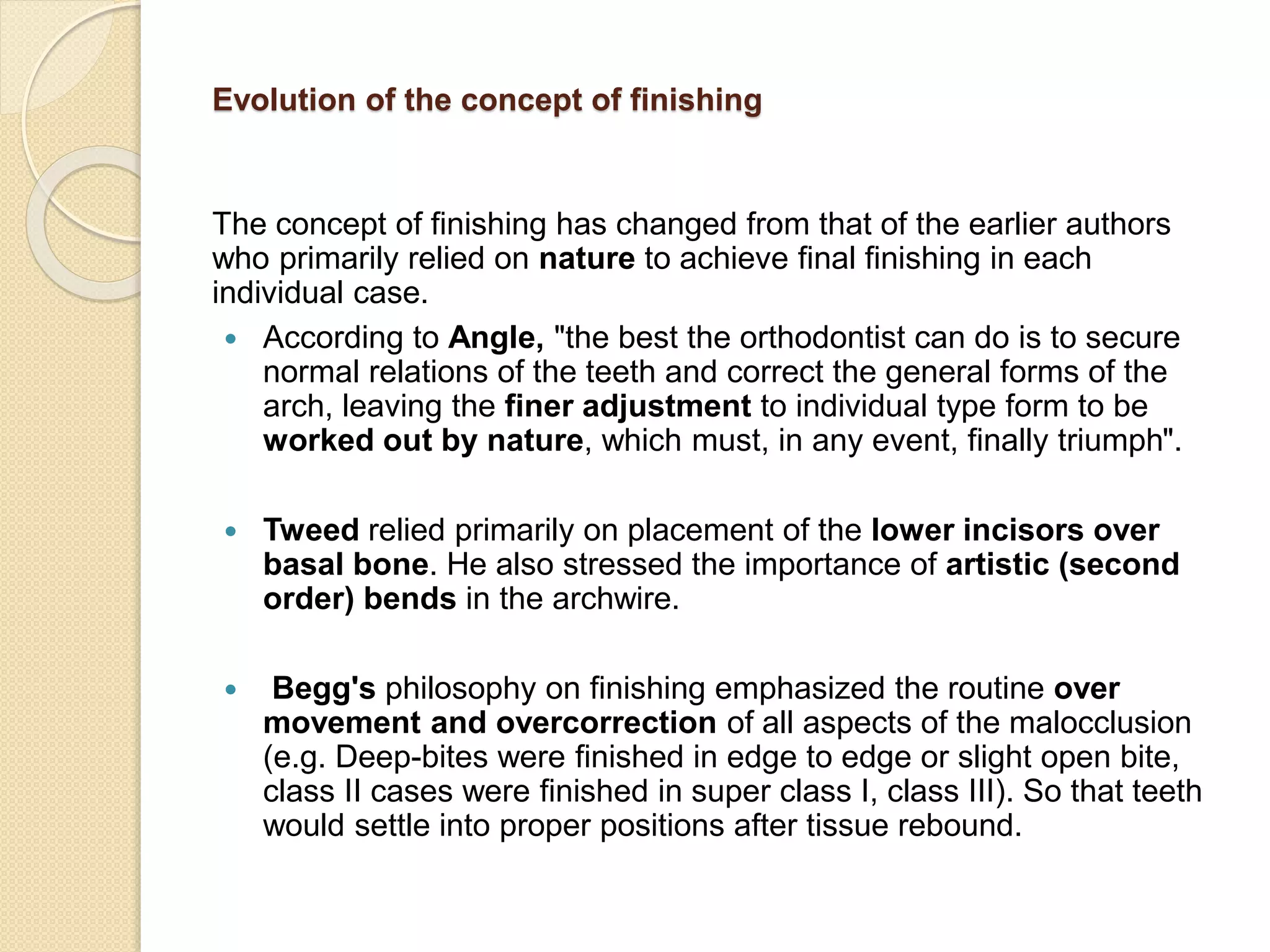 finishing and detailing in orthodontics | PPTX