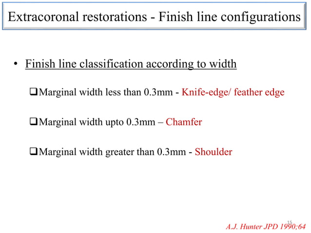 Finish lines (3) final | PPTX | Dental Health | Diseases and Conditions