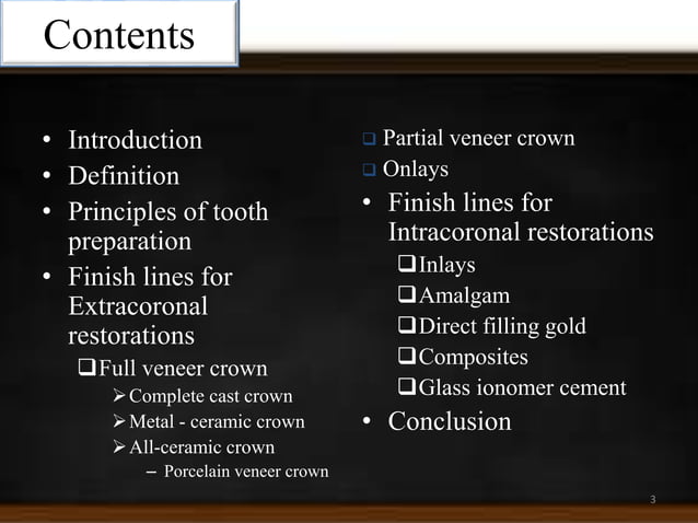 Finish lines (3) final | PPTX | Dental Health | Diseases and Conditions