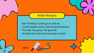 Finish the lyrics - Finish the lyric Quiz. Ages 13-18. | PPT