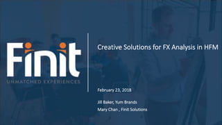 Finit - Creative Solutions for FX Analysis in HFM | PDF