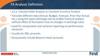 Finit - Creative Solutions for FX Analysis in HFM | PPT