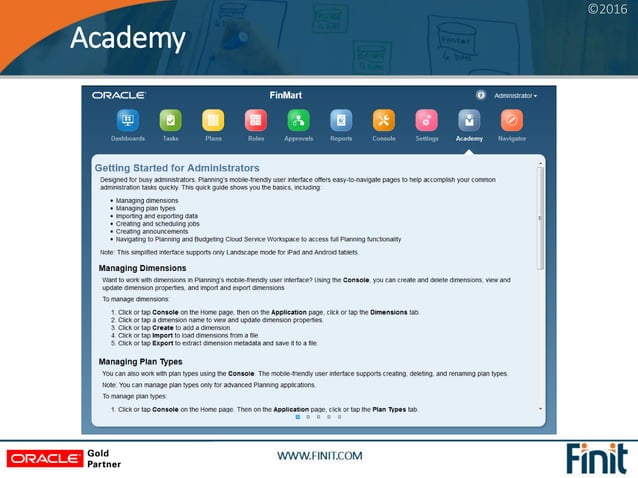 Finit Hyperion Planning & PBCS Simplified User Interface | PDF