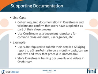 Finit OneStream - What's Possible Part II | PDF