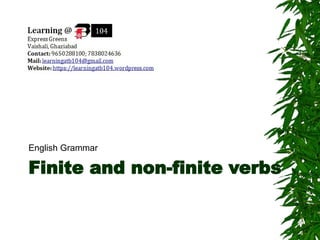 finite-and-non-finite-verbs.ppt kls xii. | PPT