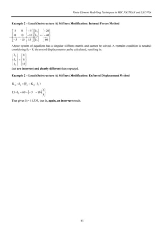 Finite element-modelling-techniques-in-msc-nastran-and-lsdyna | PDF