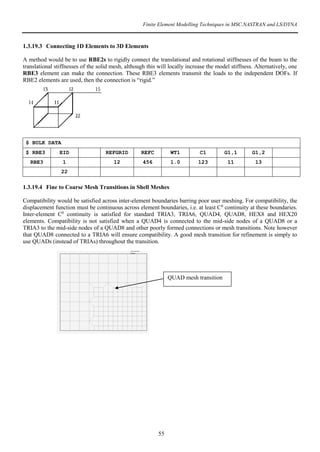 Finite element-modelling-techniques-in-msc-nastran-and-lsdyna | PDF