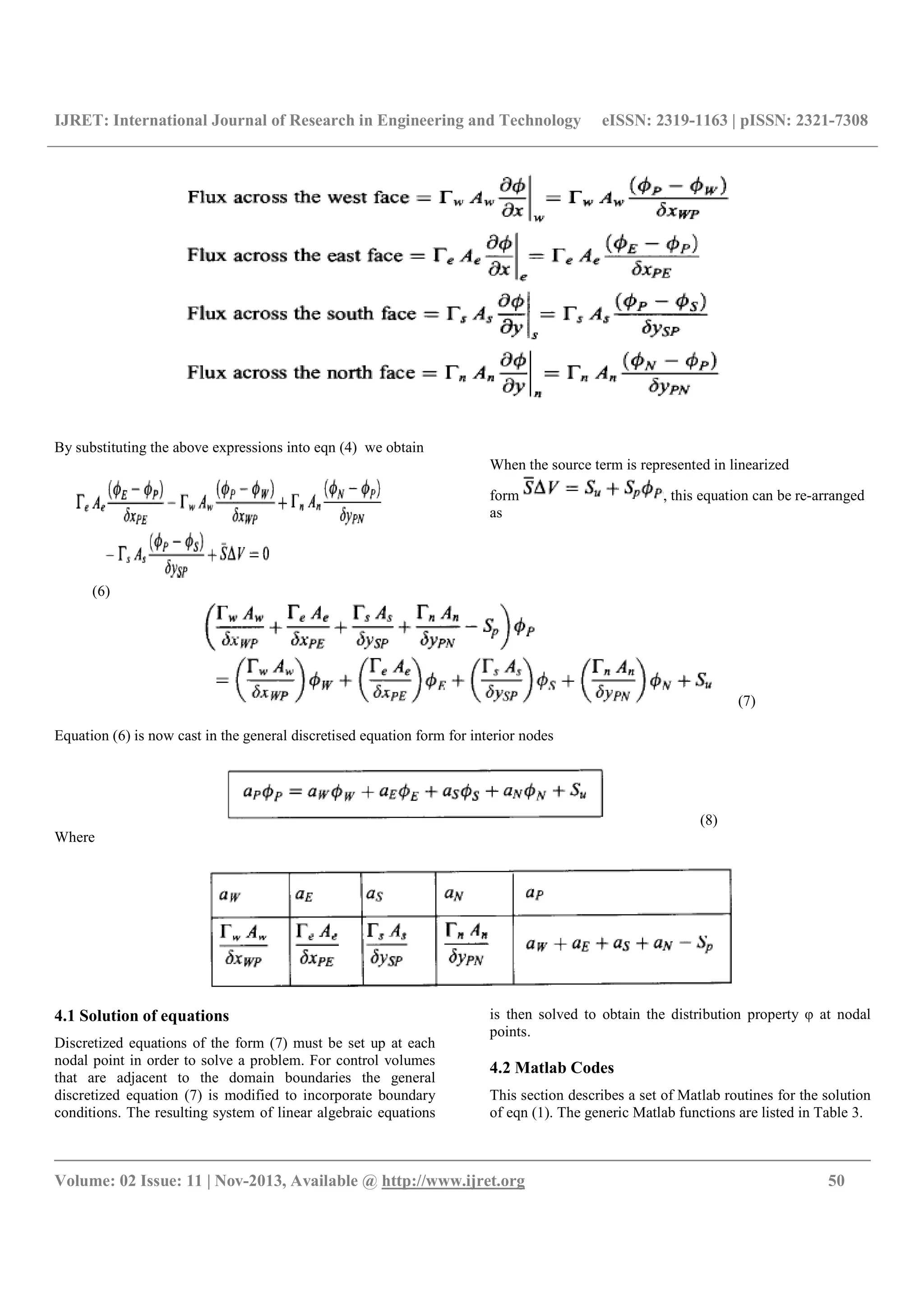 Finite Volume Solution Of Diffusion Equation And Pdf