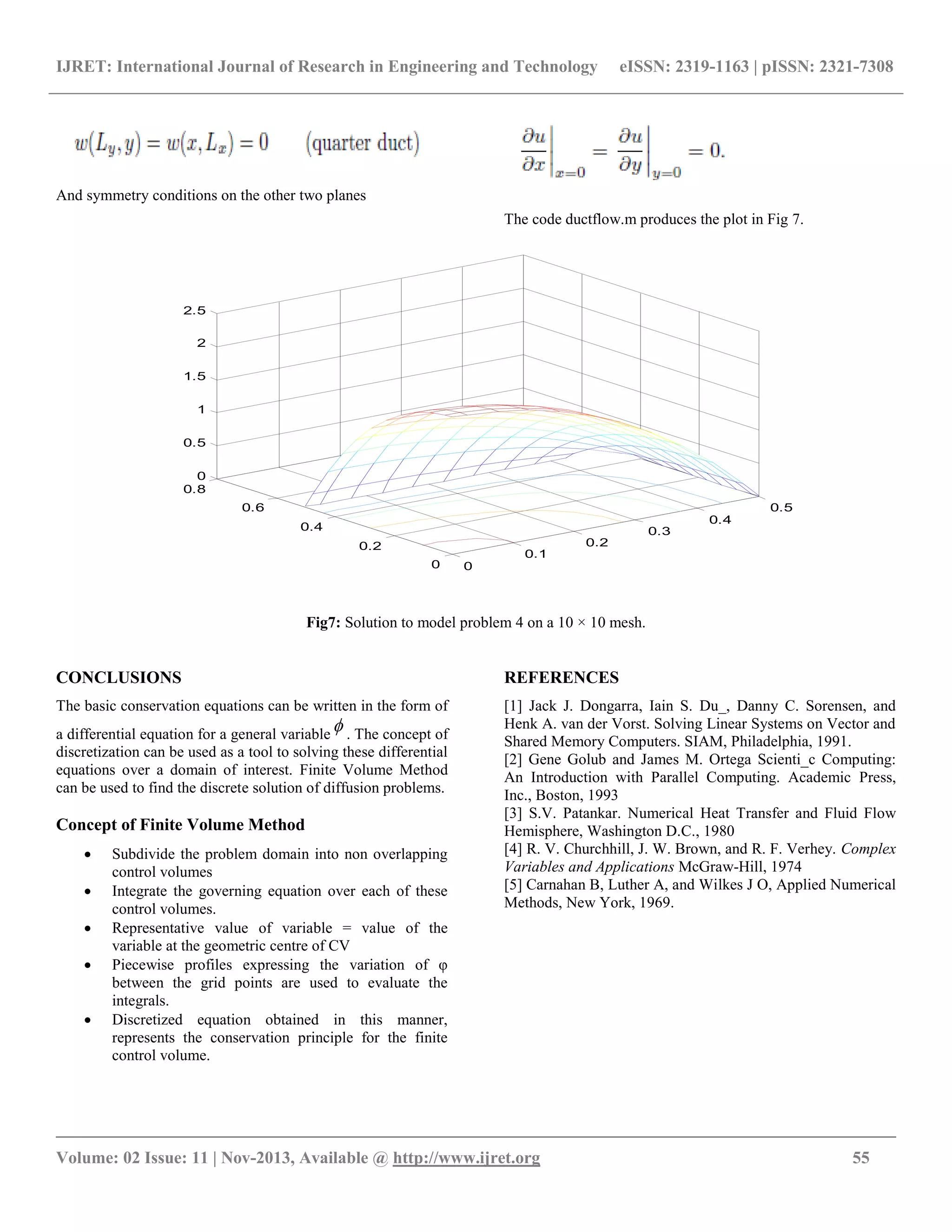 Finite Volume Solution Of Diffusion Equation And Application To Model Problems Pdf