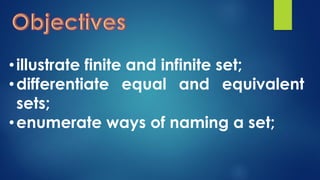 Finite and Infinite_Equal and Equivalent_Ways of naming sets | PDF