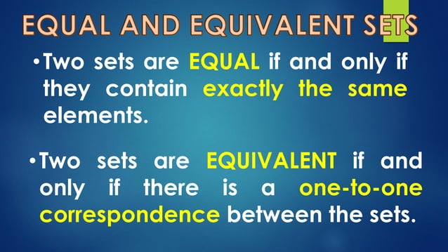 Finite And Infiniteequal And Equivalentways Of Naming Sets Pdf