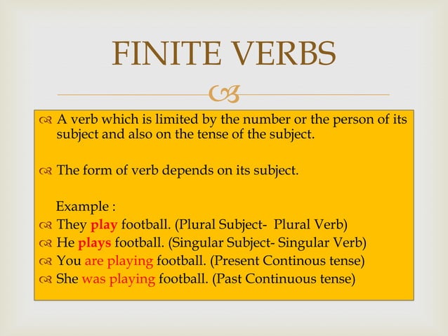 Finite and Non-finite Verbs | PPTX