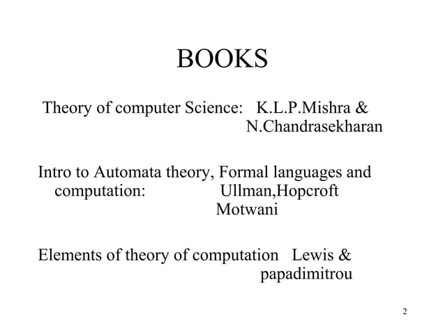 Finite automata | PPT | Programming Languages | Computing