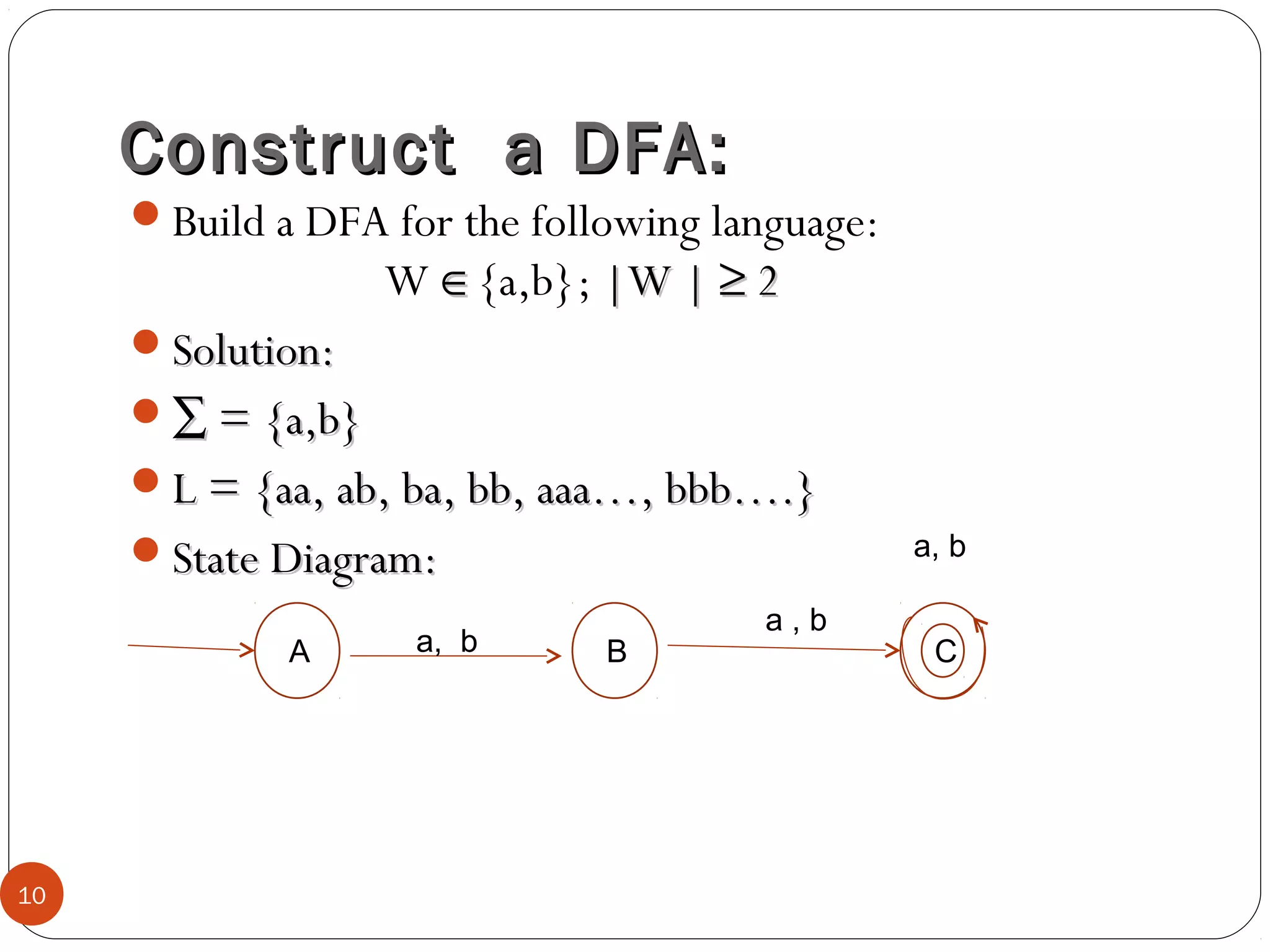 Finite Automata Ppt Programming Languages Computing