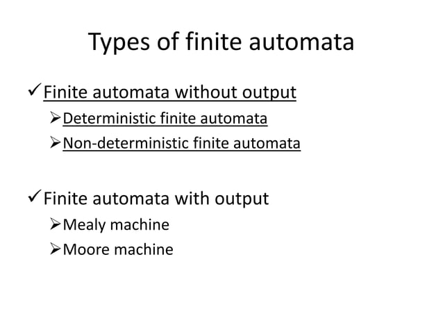 Finite automata | PPT | Free Download