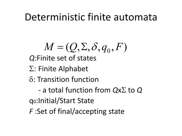 Finite automata | PPT