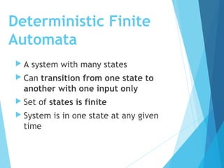 Finite automata(For college Seminars) | PPT